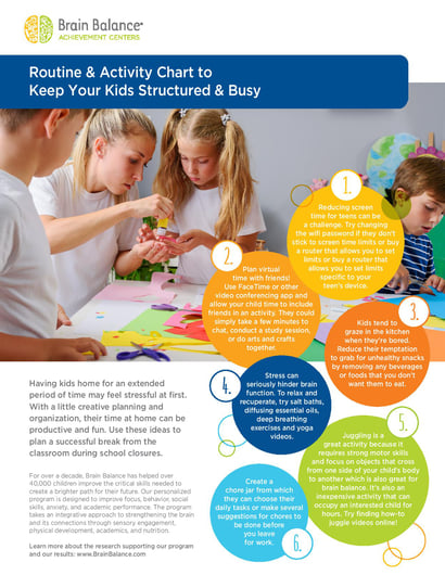 Structure Your Days to Keep Kids Busy