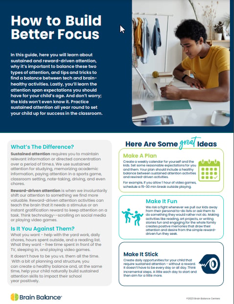 Focus Guide: Help Kids Build Sustained Attention